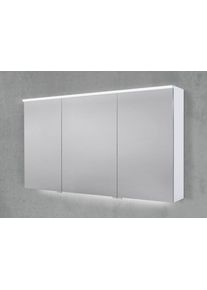 Intarbad Spiegelschrank 130 cm integrierte MULTI Light LED Beleuchtung Doppelspiegeltüren Beton Anthrazit