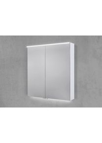 Intarbad Spiegelschrank 70 cm integrierte MULTI Light LED Beleuchtung Doppelspiegeltüren Beton Anthrazit
