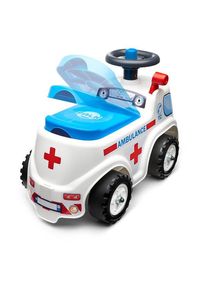 Falk Ambulance ride-on with storage steering wheel and horn
