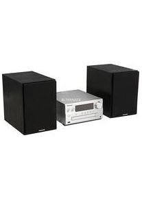 Panasonic SC-PMX94EG-S, Kompaktanlage silber, Bluetooth, Radio, CD Leistung: 2 x 60 Watt Laufwerk: CD Netzwerk: Bluetooth Tuner: FM (UKW), RDS, DAB, DAB+