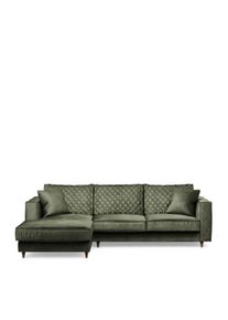 Rivièra Maison Rivièra Maison - Kendall Sofa With Chaise Longue Left, velvet, ivy - Kleur: Grün