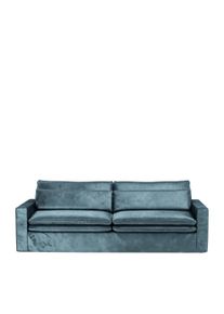 Rivièra Maison Rivièra Maison - Continental Sofa 3,5 Seater, velvet, petrol - Kleur: Blau