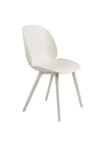 Gubi - Beetle Dining Chair Gartenstuhl - Alabaster weiß/Sitzschale Polypropylen/BxTxH 56x58x87cm/Gestell Polypropylen/BIFMA-zertifiziert