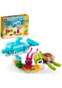 Lego® Konstruktionsspielsteine »Delfin und Schildkröte (31128), Lego® Creator 3in1«, (137 St), Made in Europe, bunt