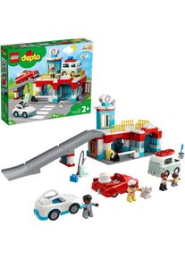 Lego® Konstruktionsspielsteine Parkhaus mit Autowaschanlage (10948), Lego® DUPLO® Town, (112 St), bunt