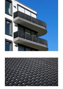 Dynamic24 Balkonsichtschutz Polyrattan PVC Sichtschutzmatte 300x100 Balkon Sichtschutz Zaun Windschutz