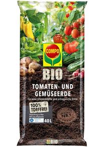 Compo Bio-Erde »Compo BIO«, Tomaten- und Gemüseerde torffrei, 40 Liter, grün