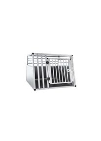 KAHU® Aluminium Hundetransportbox • 82x80x60cm • Transportbox fürs Auto • Hunde-Box