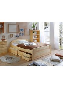 Ticaa Doppelbett mit Schubkästen Erna Kiefer Natur