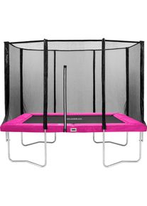 Salta Trampoline - Combo - rechteckig 213x305cm - Trampoline mit Sicherheitsnetz - Schutzrand Farbe: pink
