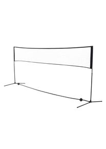 HOMCOM Badmintonnetz höhenverstellbar schwarz 400 x 103 cm x 94-158 cm (BxTxH) Volleyball Tennisnetz tragbar Federball Pickleball