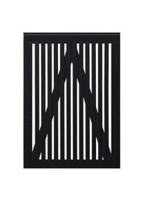 Holz Sichtschutz Tür Sendai in der Größe 100 x 140 cm in Schwarz