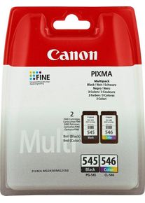 Canon PG-545/CL-546 MULTIPACK Tintenpatrone (Spar-Set, original Druckerpatrone 545 schwarz 546 cyan/magenta/yellow), bunt|gelb|schwarz