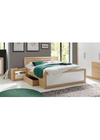 Betten Duscher Schubkasten-Bett mit Nachttischen Ermua Bett mit Bettkasten 180x200 cm Eiche natur Doppelbett