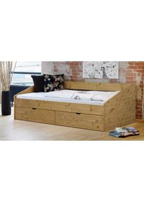 Betten Duscher Bett Dänemark Bett mit Bettkasten 90x200 cm Kiefer gelaugt geölt