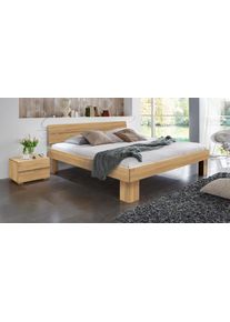 Betten Duscher Bett Maidstone Massivholzbett stabil 200x210 cm Buche natur Doppelbett Kingsize