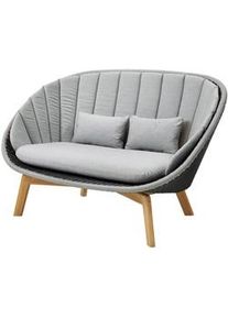 2-Sitzer Sofa Peacock Cane-Line grau, Designer Johannes Foersom & Peter Hjort-Lorenzen, 94x151x95.5 cm