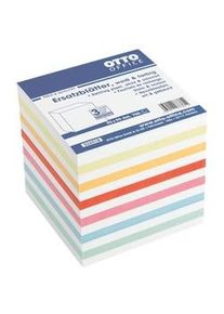 OTTO Office Standard Ersatzblätter für Zettelbox weiß und farbig weiß, OTTO Office, 9x9x9 cm