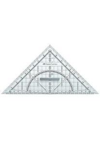 Geometriedreieck »Grip« 22 cm mit aufsteckbarem Griff (abnehmbar) transparent, Faber-Castell