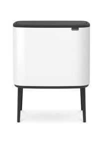 Brabantia Abfalleimer Bo Touch Bin, 36 Liter, Formschöner Abfallbehälter mit viel Kapazität, Farbe: White