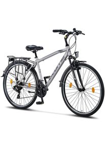 Licorne Bike Life M-V-ATB Premium Trekking Bike in 28 Zoll - Fahrrad für Herren, Jungen, Damen und Herren - Shimano 21 Gang-Schaltung - Herren Citybike - Männerfahrrad