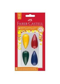 4 Faber-Castell Birne Wachsmalstifte farbsortiert