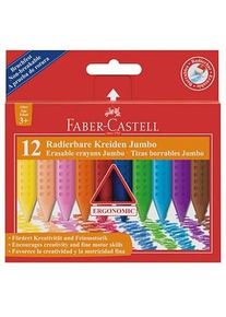 12 Faber-Castell Jumbo Wachsmalstifte farbsortiert