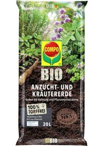 Compo Bio-Erde »Anzucht- und Kräutererde« Bio-Qualität, 20 Liter, braun