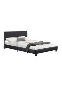 Juskys Polsterbett Bolonia 180x200 cm - Bett mit Lattenrost – Doppelbett schwarz