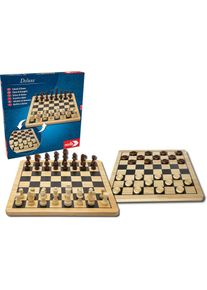 Noris Spiel, Brettspiel »Deluxe Holz - Schach & Dame«, braun