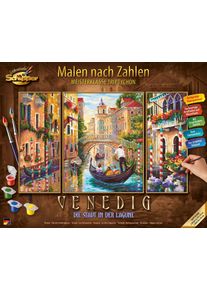 Schipper Malen nach Zahlen »Meisterklasse Triptychon - Venedig - Die Stadt in der Lagune«, Made in Germany, bunt