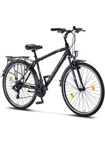 Licorne Bike Life M-V-ATB Premium Trekking Bike in 28 Zoll - Fahrrad für Herren, Jungen, Damen und Herren - Shimano 21 Gang-Schaltung - Herren Citybike - Männerfahrrad