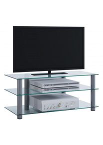 TV-Möbel Zumbo (BHT 112x45x40 cm) Vcm silber/klarglas