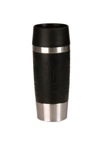 Emsa Travel Mug Isolierbecher, 0,36 Liter , Isolierbecher mit Quick Press Verschluss, Farbe: schwarz