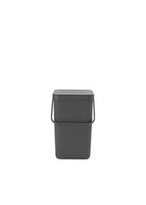 Brabantia Abfallbehälter "Sort & Go", 25 Liter, Mülleimer mit praktischem Tragegriff, Farbe: Grey