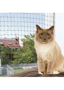 Trixie Katzenschutznetz 2 x 1,5 m mit Drahtverstärkung, oliv für Katzen