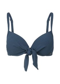 Tom Tailor Damen Push-Up Bikinitop mit Knotendetail, blau, Gr. 36C