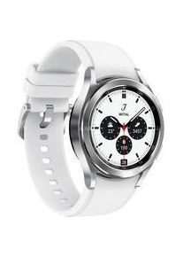 Samsung Galaxy Watch4 Classic, Smartwatch silber, 42 mm Display: 3 cm (1,2 Zoll) Kommunikation: Bluetooth 5.0, NFC, WLAN 802.11 b, WLAN 802.11 a, WLAN 802.11 g, WLAN 802.11 n Touchscreen: mit Touchscreen