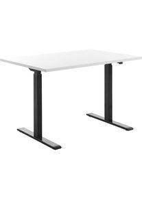 Topstar Schreibtisch, elektrisch höhenverstellbar, BxT 1200 x 800 mm, Platte weiß, Gestell schwarz