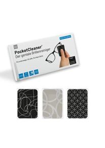 POLYCLEAN PocketCleaner® Brillenreiniger Set, 3-teilig, Hochwertige antirutsch-Beschichtete Brillenputztücher zur optimalen Reinigung, 1 Set = 3 Stück
