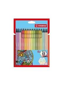 Premium-Filzstift - Stabilo Pen 68 - 18er Pack - mit 18 verschiedenen Farben