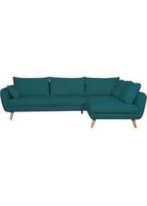 Miliboo Fünfsitzer-Sofa CREEP pfauenblau