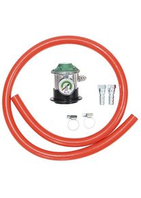 cozze regulator set with regulator with manometer, hose 1.1 meters and clamp DK / NO / EU
