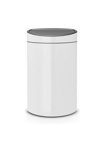 Brabantia Abfalleimer TOUCH BIN NEW, 40 Liter, Stylischer Abfallbehälter mit herausnehmbarem Inneneinsatz, Farbe: White