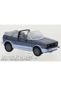 Brekina H0 PCX870311 - VW Golf I Cabriolet, metallic-dunkelblau/silber, Bel-Air, 1991