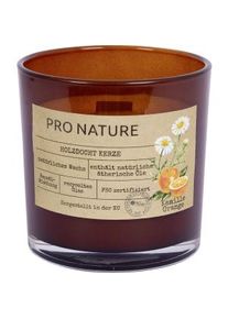 Müller Kerzen Duftglas PRO NATURE, (Ø x H): 100 x 100 mm , Recyceltes Duftkerzenglas aus natürlichen Wachsen und Rapsöl, 1 Packung = 6 Stück, Kamille & Orange