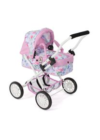 Bayer Chic 2000 - Puppenwagen Smarty, Kleiner Puppenwagen für Kinder ab 2 Jahren, Flowers, rosa