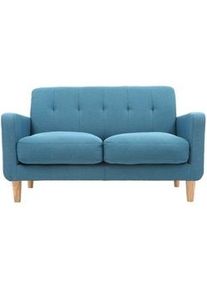 Miliboo Design-Sofa skandinavisch blaugrüner Stoff 2-Sitzer LUNA