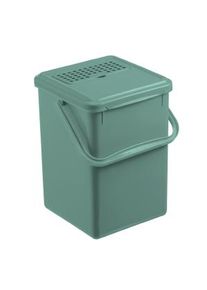 Rotho Kunststoff AG Rotho BIO Komposteimer mit Aktivkohle, 9 Liter, Biomülleimer ideal für die schnelle und bequeme Entsorgung, Farbe: mistletoe green