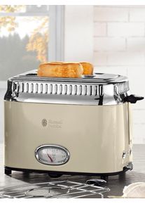 Kompakt Toaster mit Retro Contdown Anzeige Russell Hobbs Creme-Weiß